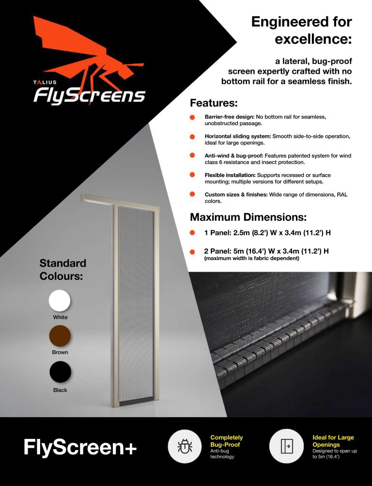 Residential Fly Screens for Doors & Windows | Talius